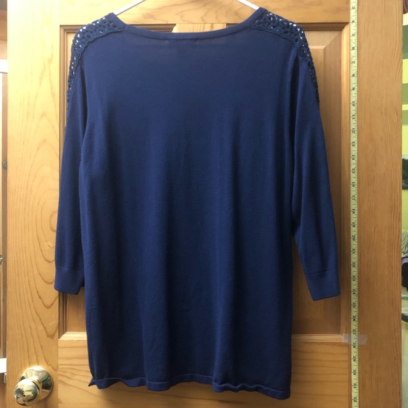 Roz & Ali | Sweaters | Navy Blue Roz Ali Sweater | Poshmark